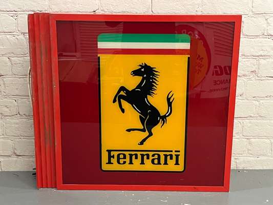 Ferrari Illuminated Wall Mounted Double Sided Sign | Sat 31st January ...