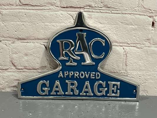 RAC Approved Garage Aluminium Sign | Sat 31st January Automobilia ...