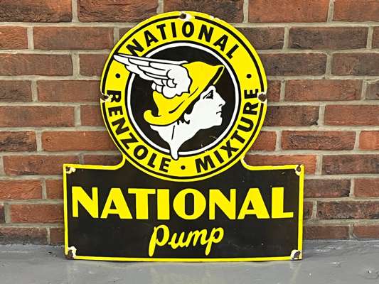 National Benzole Mixture Enamel Sign | Sat 31st January Automobilia ...