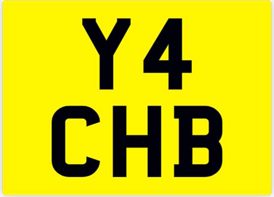 Y4 CHB Registration Number | Sat 31st January Automobilia | Anglia Car ...