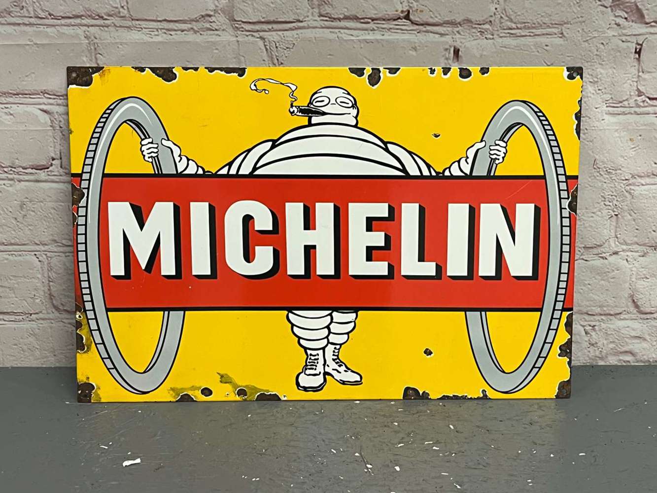 Michelin Cycles Enamel Sign | Sat 11 April Automobilia & Sun 12 April ...